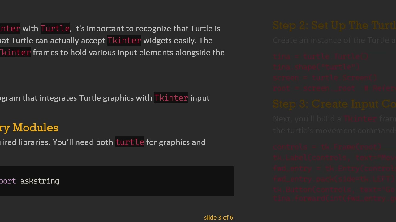 Creating a Paint-Like Program with Tkinter Input in Your Turtle Screen