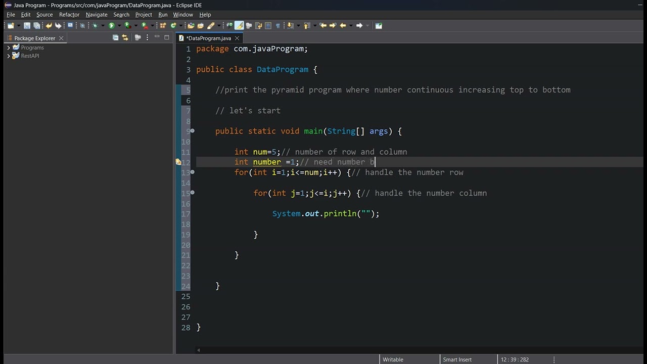 Number Changing Pyramid Pattern in Java | Java Pattern Printing Programs for Beginners