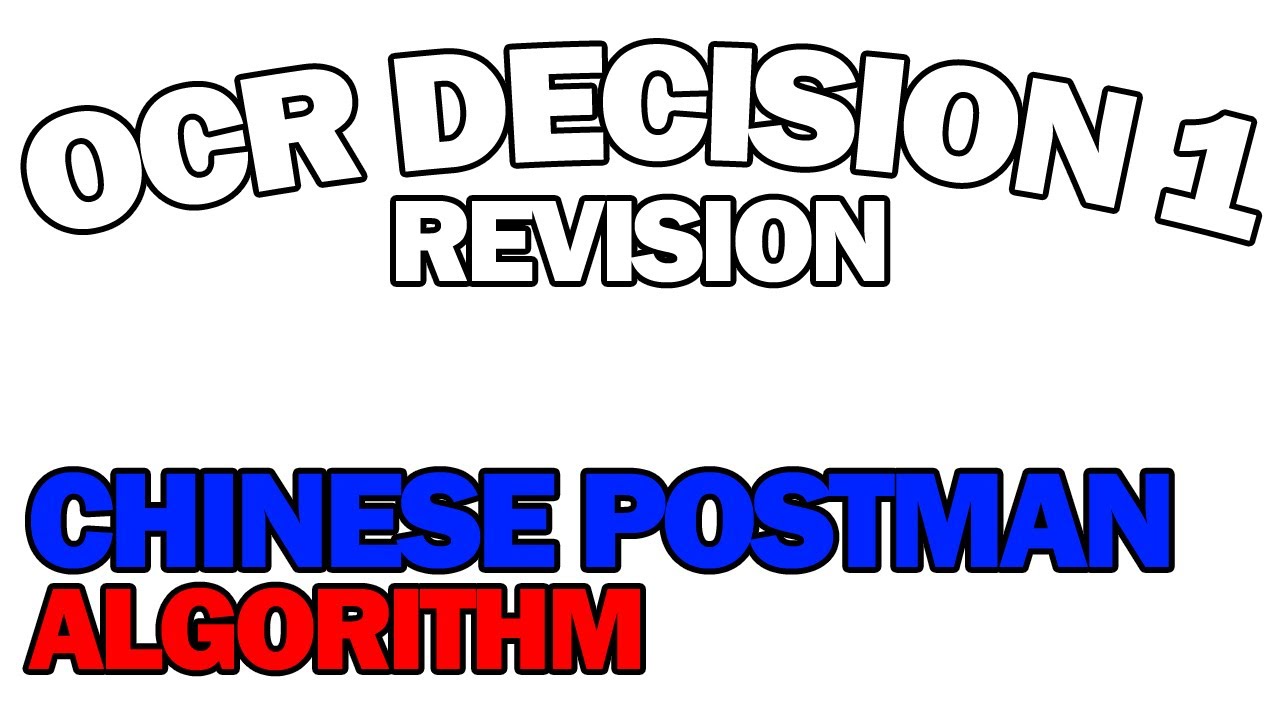 OCR Decision 1 Revision: Chinese Postman