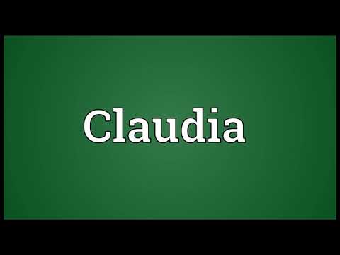 Claudia Meaning