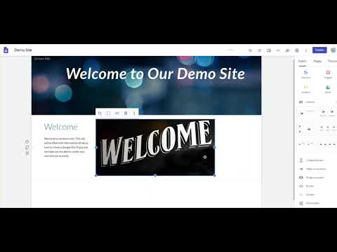 Inserting Text Image Embed and Drive on your Google Site