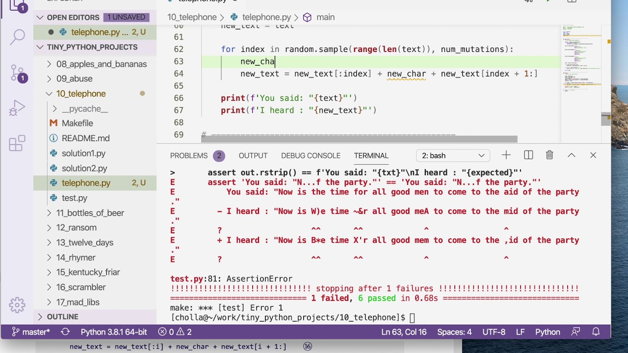 Tiny Python Projects: Ch 10 Pt 7 (Solution 1)