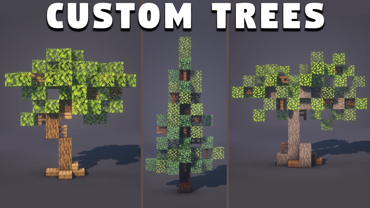 How to Build Custom Trees in Minecraft! (Tutorial)