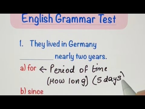 Mastering 'For' and 'Since' in English | Simple Grammar Guide