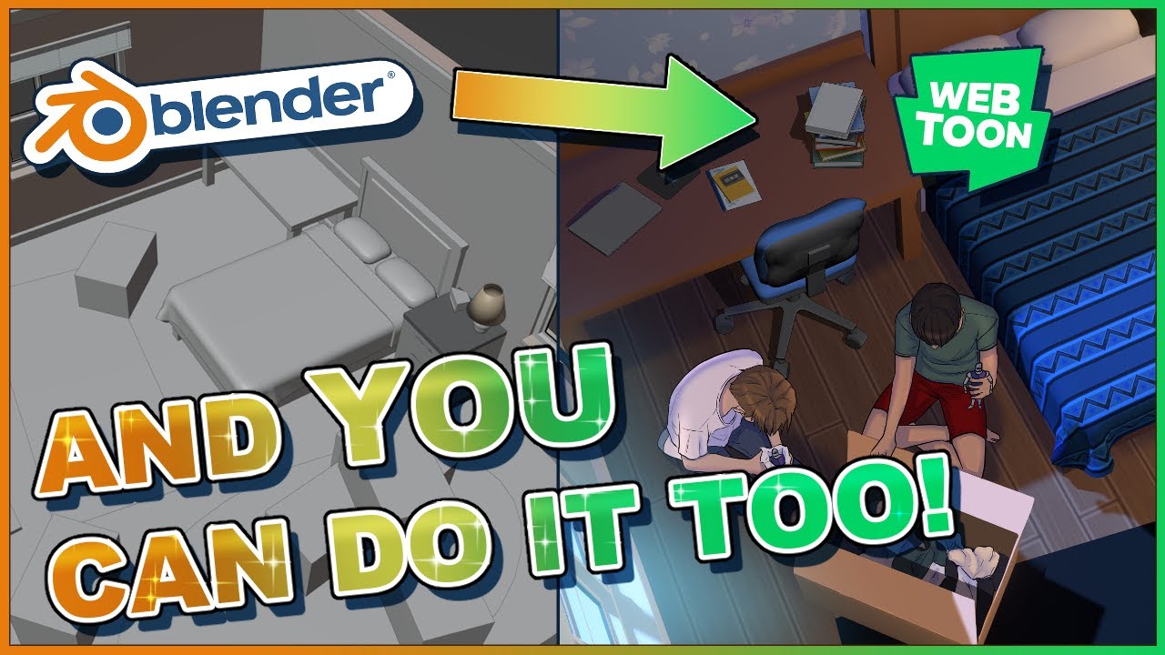 [Tutorial] How I Make Custom 3D Backgrounds For My WEBTOON