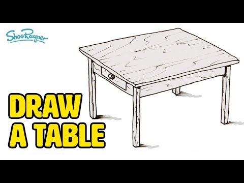 How to draw a table with easy step by step instructions – Shoo Rayner