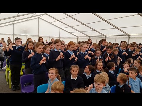 The official opening of the new school at The Downs.