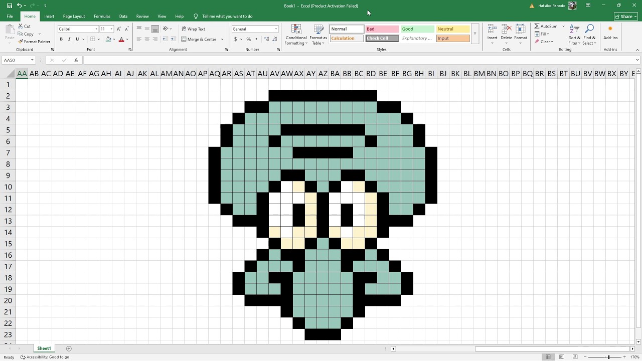 How to draw a pixel art of Squidward Tentacles