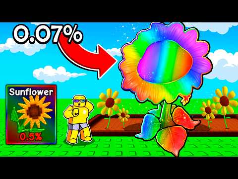 Growing RAINBOW SUNFLOWER in Grow a Garden