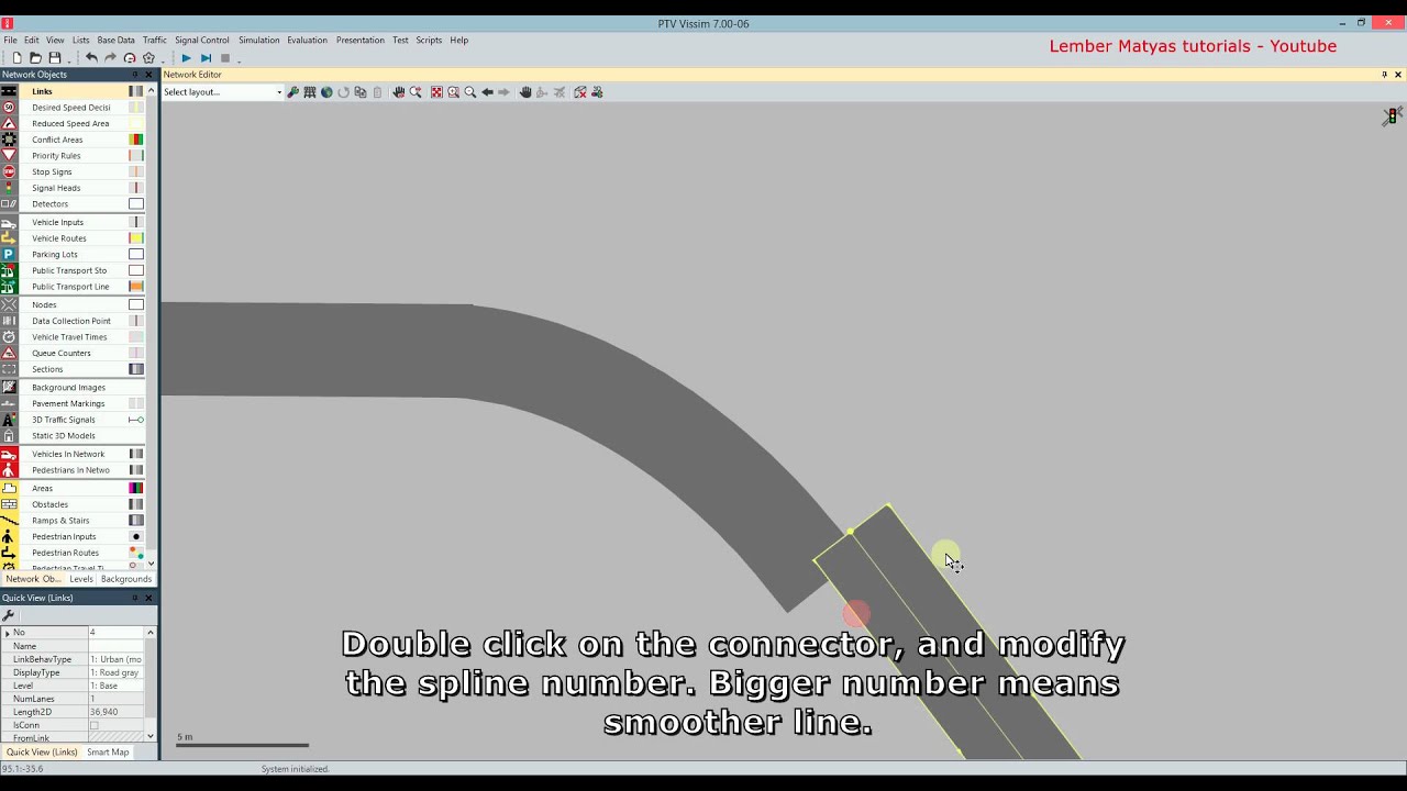 VISSIM Tutorial - Lesson 2 - Links, connectors, lanes