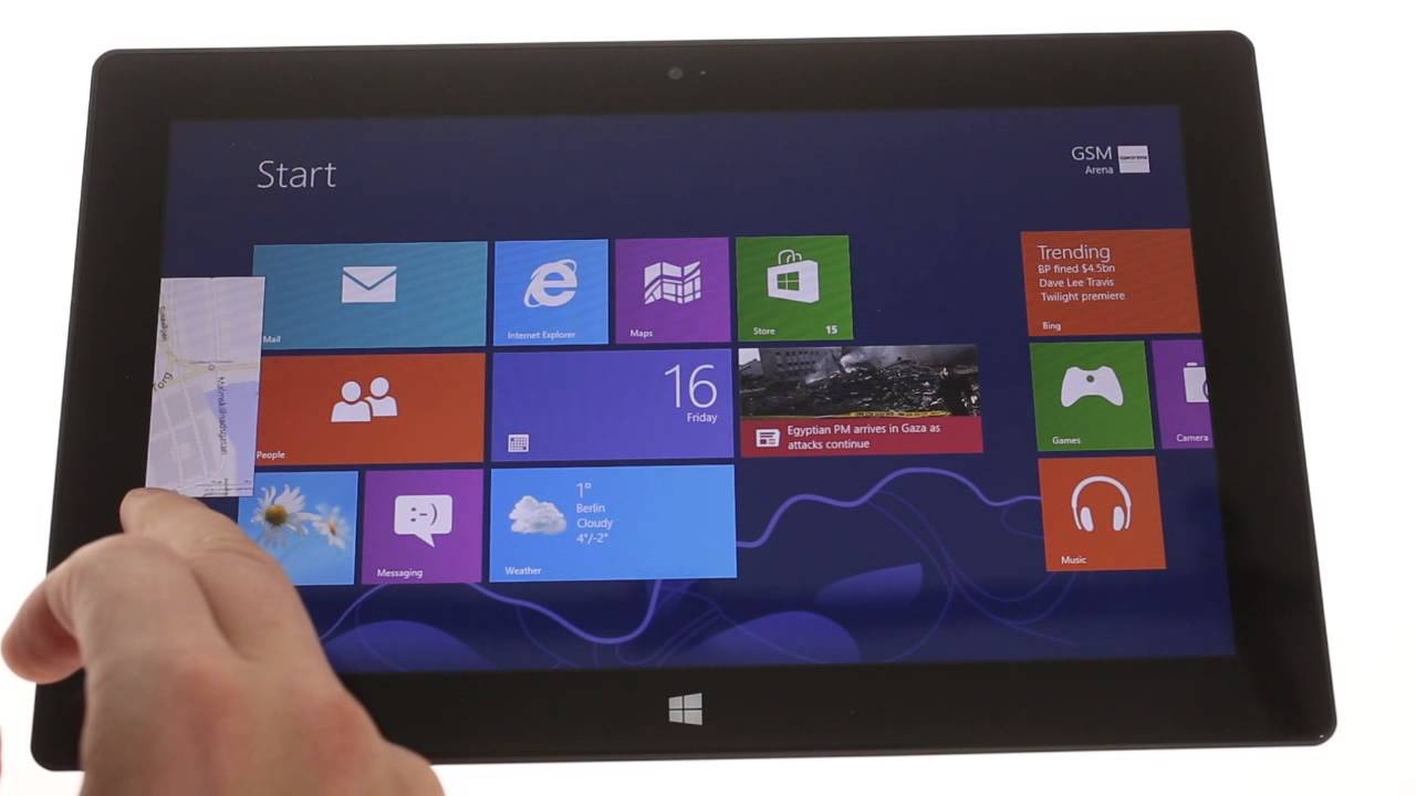 Microsoft Surface user interface