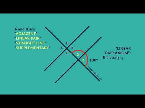 10.9 Lines and angles: The linear pair axiom #angles #math