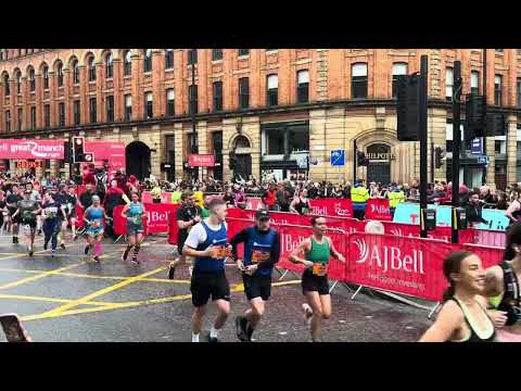 A J Bell Great Manchester Run 2024, watch runners start the half marathon (Green Start) 26 May 2024