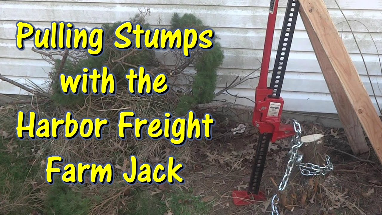 How To Pull Stumps With A Harbor Freight Farm Jack by @GettinJunkDone