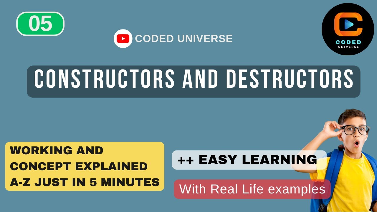Constructor and Destructor in oop | Use of constructor and destructor with real life example