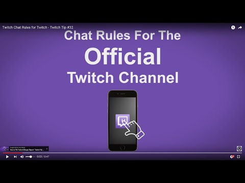 Chat Rules for Twitch - Twitch Tip #32