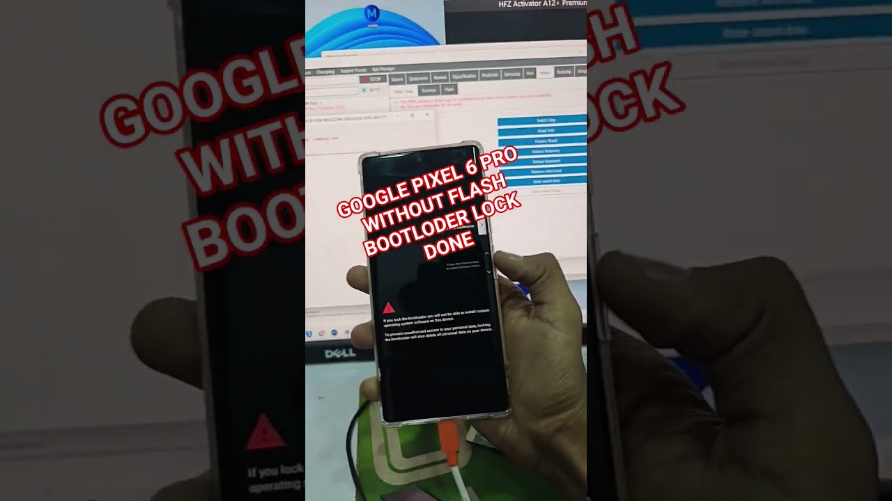 GOOGLE PIXEL 6 PRO WITHOUT FLASH BOOTLODER LOCK DONE