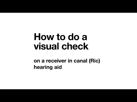How to do a visual check of a RIC hearing aid with no battery.