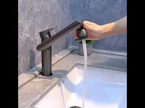 Glam Style Faucet Single Handle Vessel Sink Bathroom Faucet with Waterfall Spout