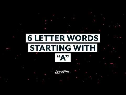 6 letter words starting with A