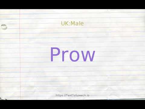 How to pronounce prow