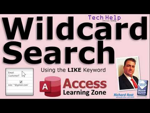 Wildcard Searches with the LIKE Keyword in Microsoft Access Queries - Find Specific Email Domains