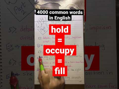 improve your vocab | a word with different meanings #hold #occupy #advise #synonyms #achieve