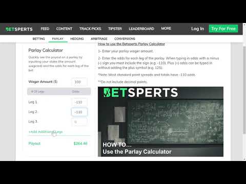 BETSPERTS Parlay Calculator - How to