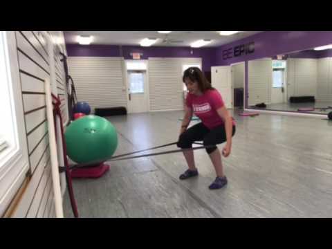 Banded Squat to Single-Arm Row | myworkouts.io