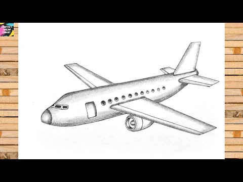 How to draw aeroplane for kids | Aeroplane drawing easy | step by step drawing