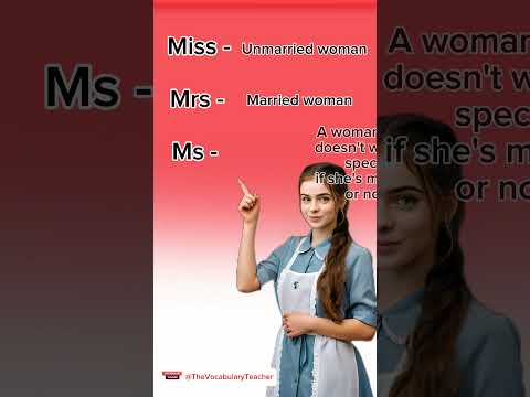 Miss Mrs. Ms. Mr. | Learn the difference #english #vocabulary #shorts