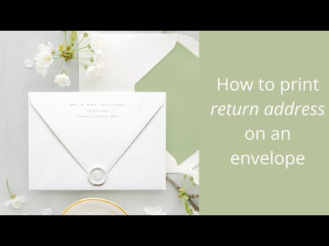 How to print return address on an envelope