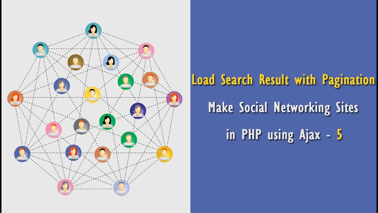 Load Search Result with Pagination | Make Social Networking Sites in PHP using Ajax - 5