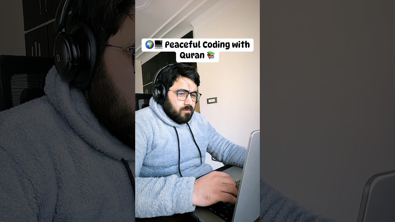 🌍💻 Peaceful Coding with Quran ☝️📚#quran #Allah #iosdeveloper #iosdevelopment #coding #day