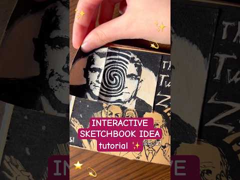 INTERACTIVE SKETCHBOOK IDEA TUTORIAL!! ( the final one for now lol ) #shorts #art #artist