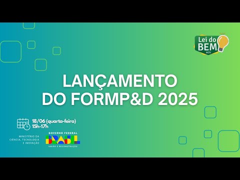 LANÇAMENTO DO FORMP&D 2025