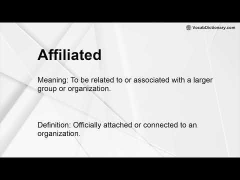 Affiliated Meaning