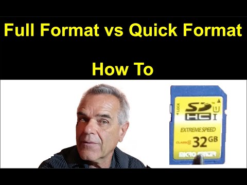 Full format vs quick format a how to for a Wolverine MovieMaker Pro.