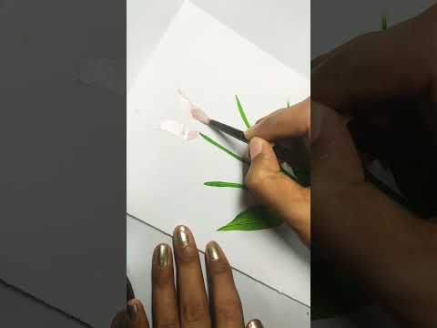 Beautiful Flowers 🌷 painting / One Stroke Flower techniques #shorts #youtubeshorts #viral #painting