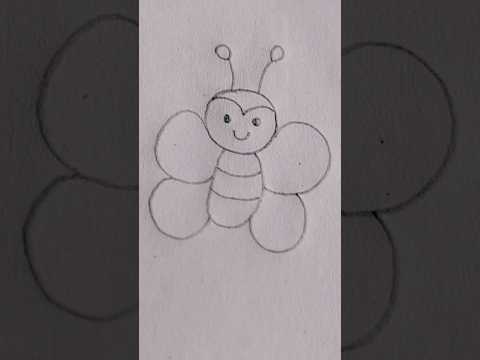 Easy honey bee drawing for kids#honeybee #drawing #beeart #forkids #easy#artist #youtubeshorts#cute