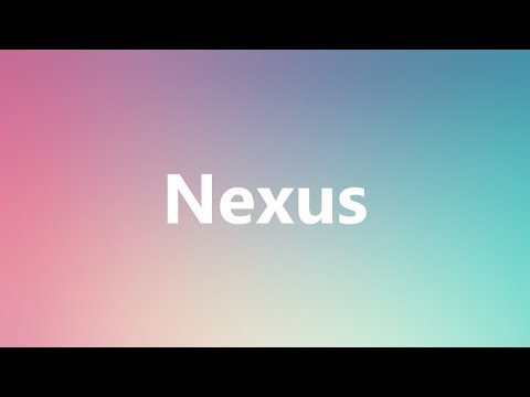 Nexus - Medical Definition and Pronunciation