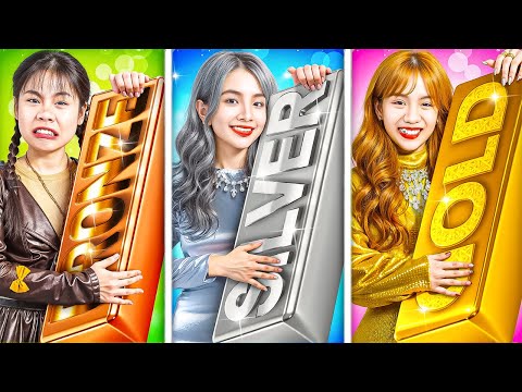 Poor Bronze Vs Rich Silver Vs Giga Rich Gold Student At School