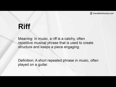 Riff Meaning