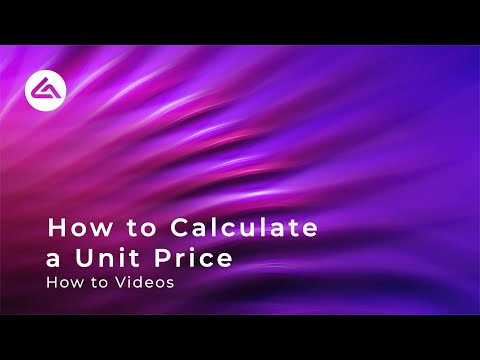 How to Calculate a Unit Price
