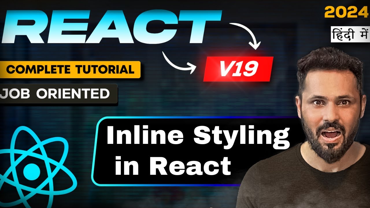 React js 19 tutorial in Hindi #32 Inline Style in React