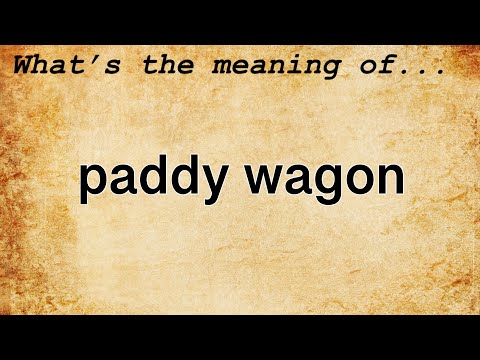 Paddy Wagon Meaning : Definition of Paddy Wagon