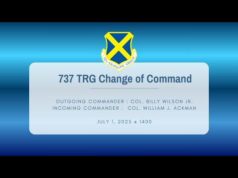 737th Training Group - Change of Command Ceremony