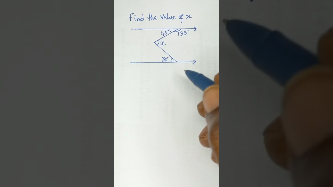 How to Find Angles with Parallel Lines & a Transversal | Geometry Short