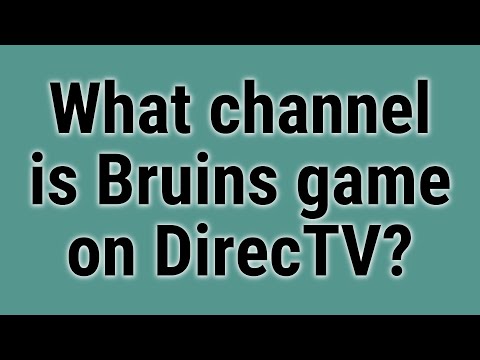 What channel is Bruins game on DirecTV?