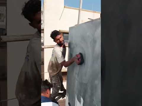 Asian paints archi concrete texture exterior side texture design #viral #art #texturework # short